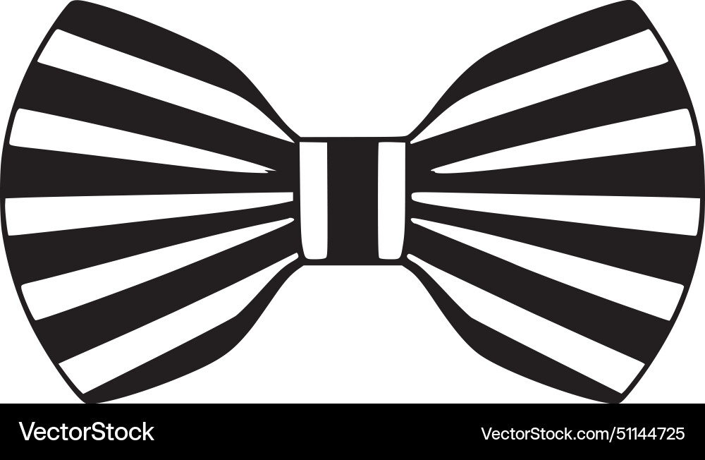 Bow - minimalist and flat logo Royalty Free Vector Image