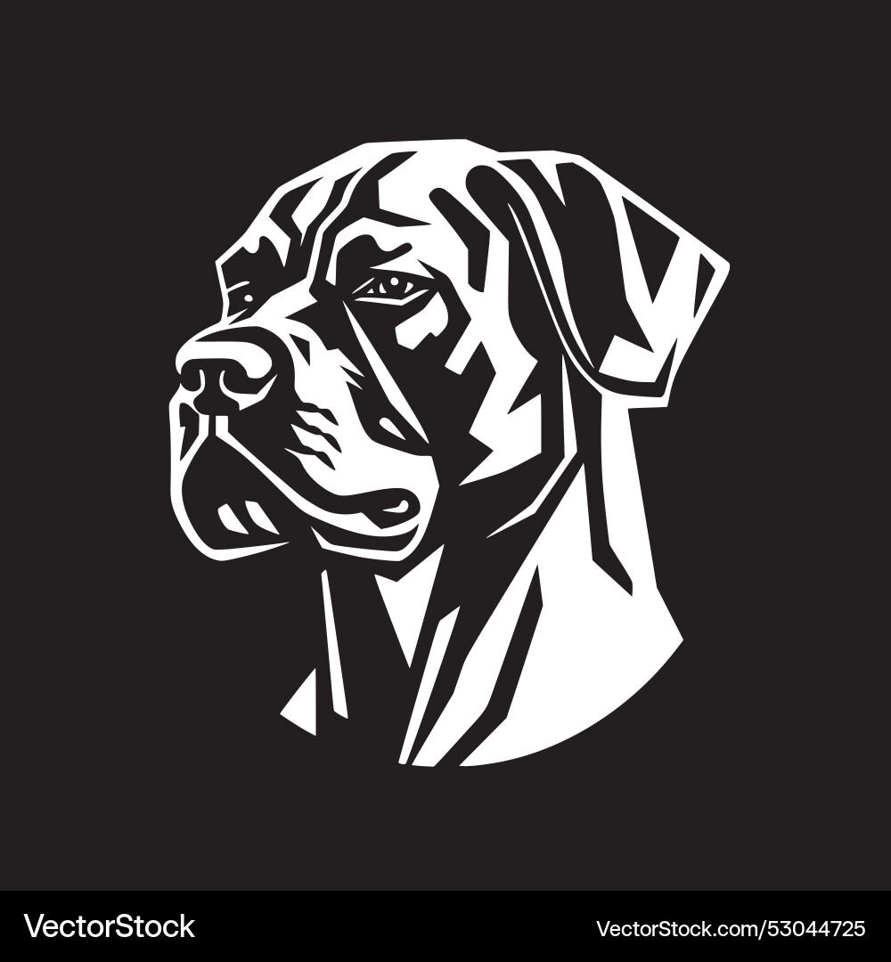 Boxer - minimalist and flat logo Royalty Free Vector Image