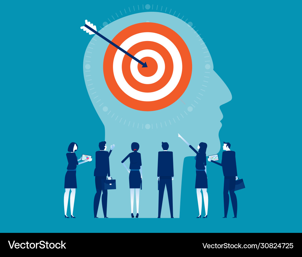 Business team customer target development Vector Image