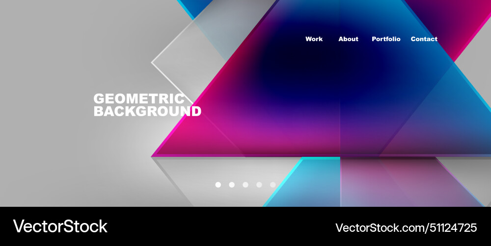 Purple and violet triangles on gray background Vector Image