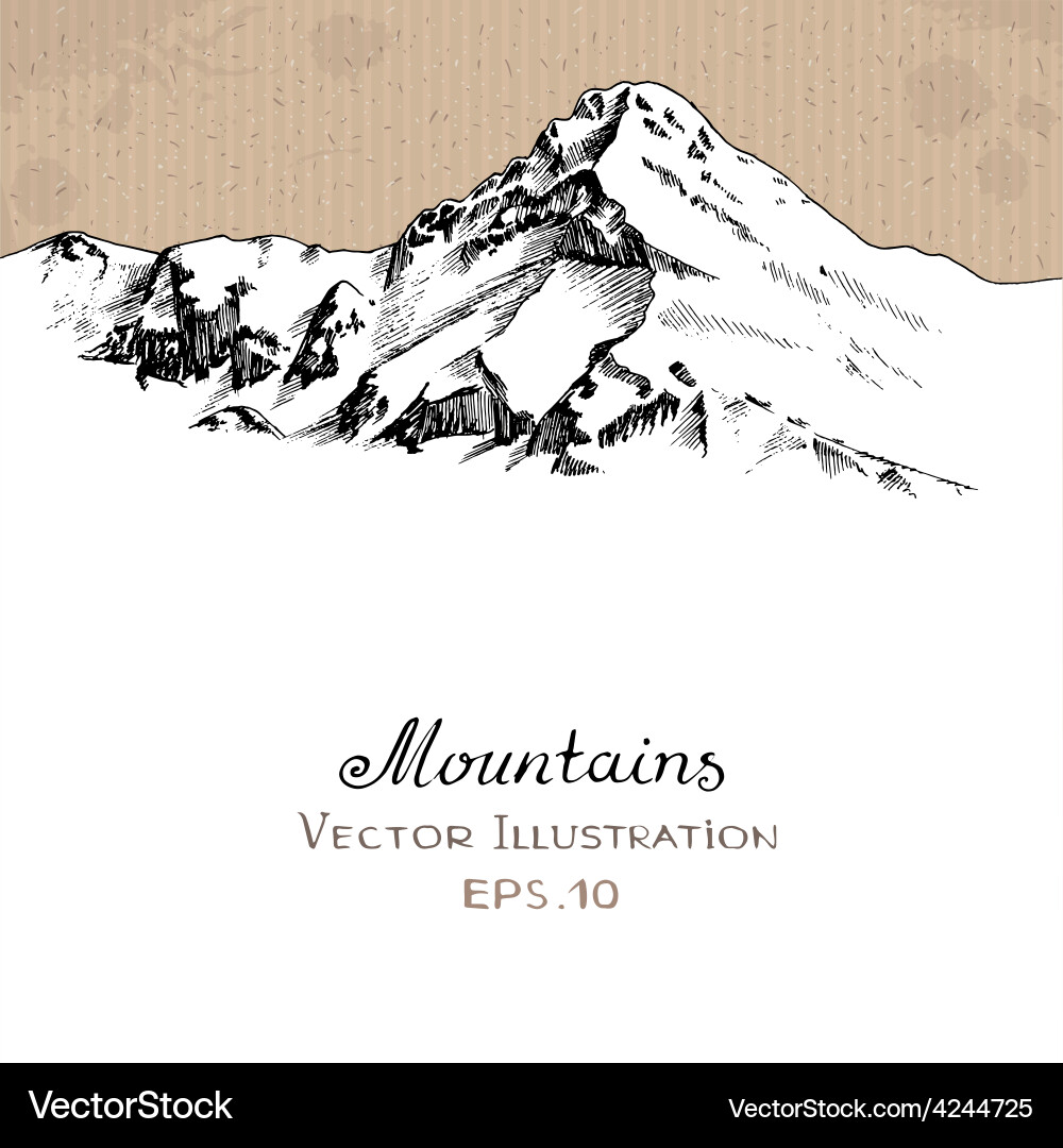 Snow peak Royalty Free Vector Image - VectorStock