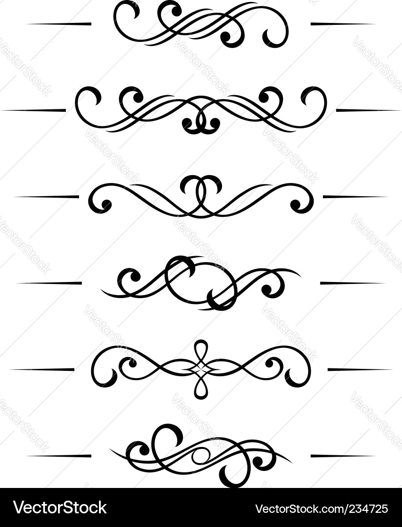 Swirl elements Royalty Free Vector Image - VectorStock