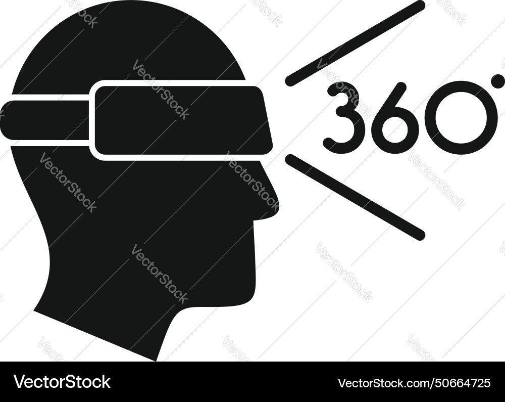 Vr headset icon simple minimal wide Royalty Free Vector