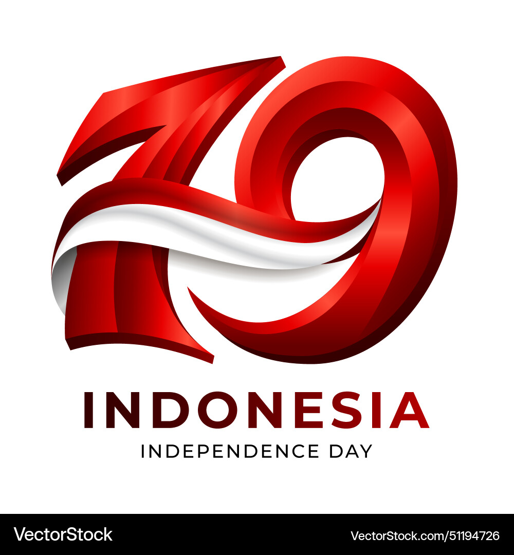 79th indonesian independence concept logo Vector Image