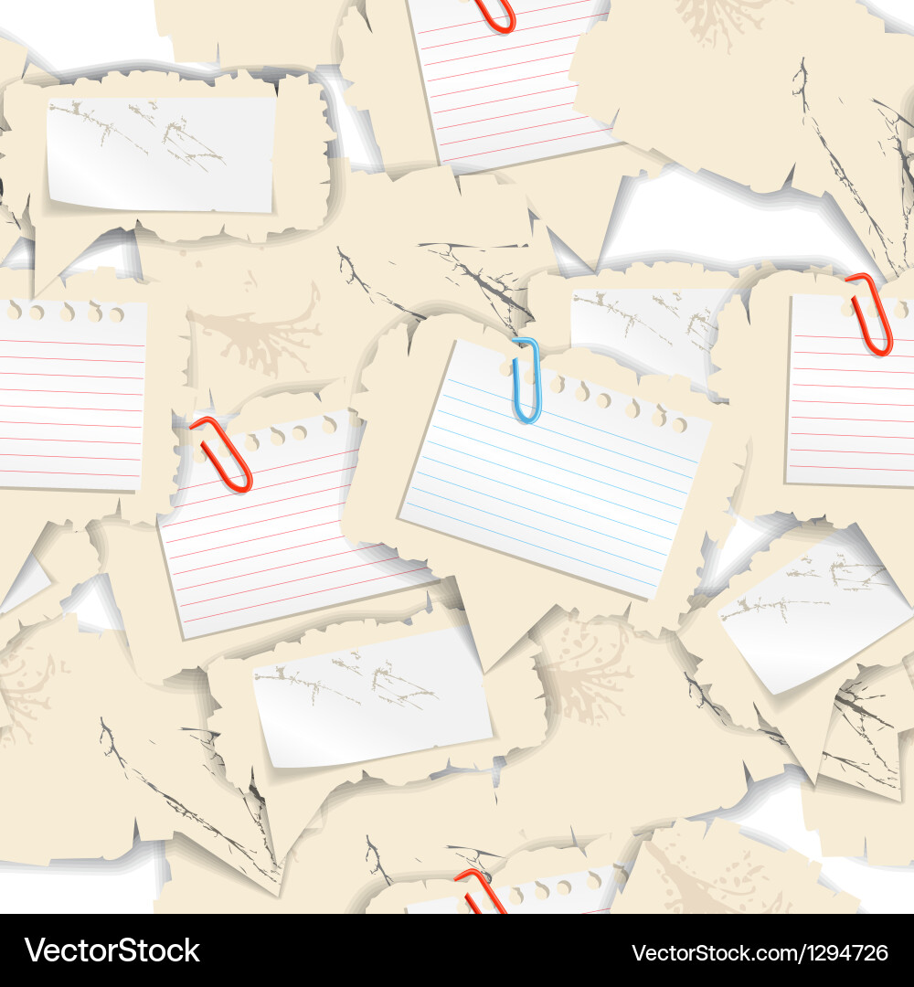 Blank white papers seamless background Royalty Free Vector