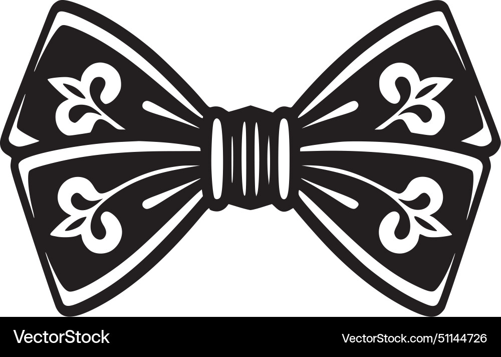 Bow - black and white isolated icon Royalty Free Vector