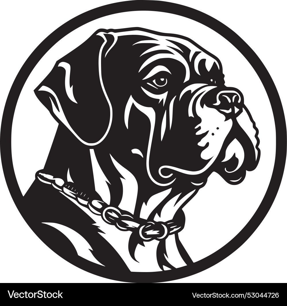 Boxer - minimalist and flat logo Royalty Free Vector Image