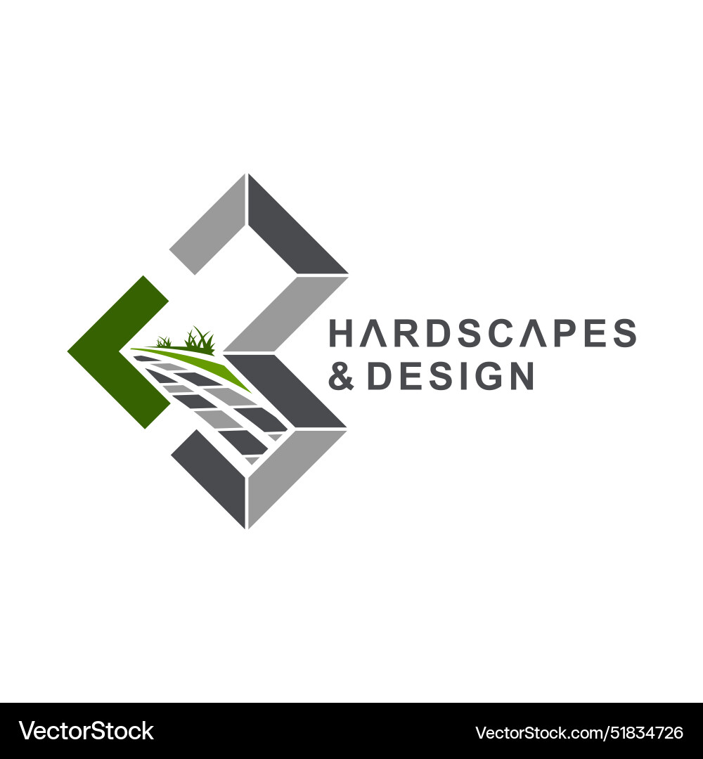 Lawn management landscaping logo design – Free Vector | VectorStock