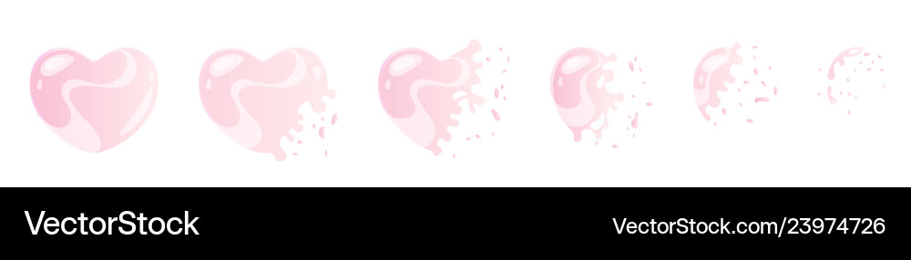 Pink bubble burst sprites Royalty Free Vector Image