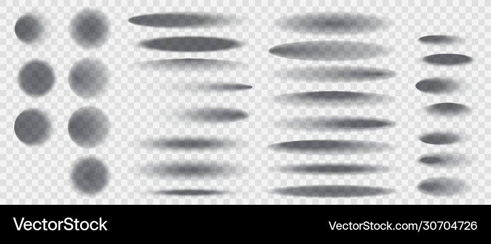 Realistic round shadows square transparent Vector Image