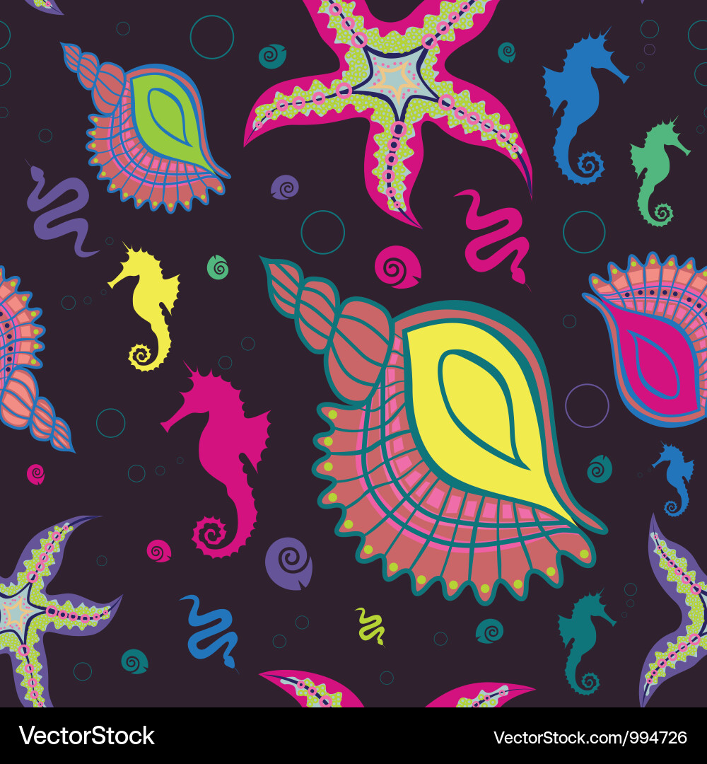 Underwater Sea Pattern - Coral Reef Royalty Free Vector