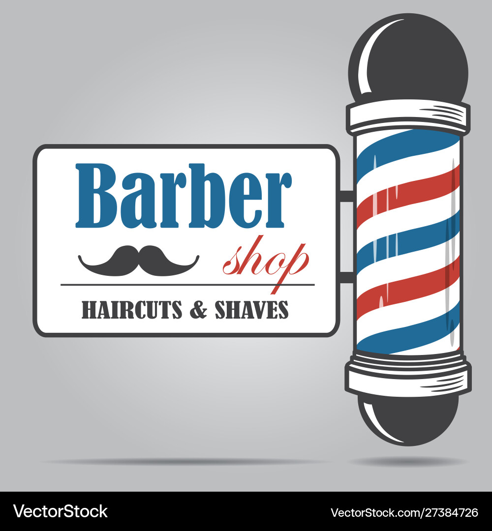 Vintage Barber Shop Pole Royalty Free Vector Image