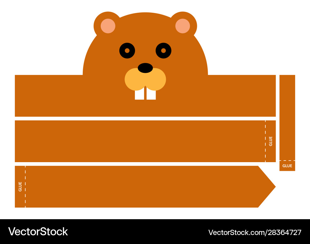 Beaver headband Royalty Free Vector Image - VectorStock