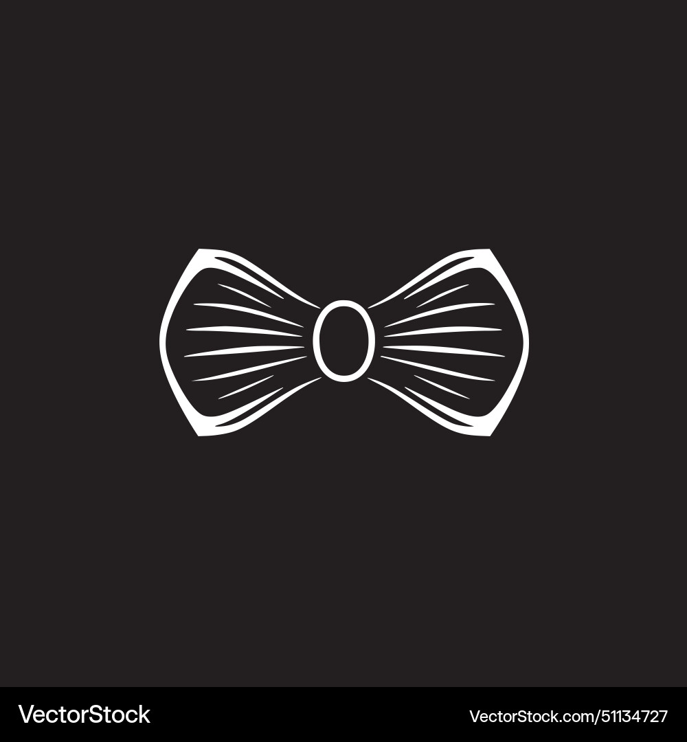 Bow - black and white Royalty Free Vector Image
