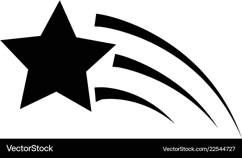 Elegant Shooting Star Icon Royalty Free Vector Image