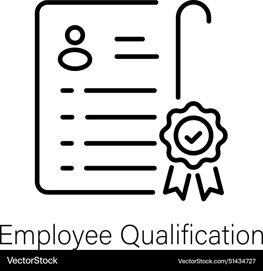 Employee qualification Royalty Free Vector Image