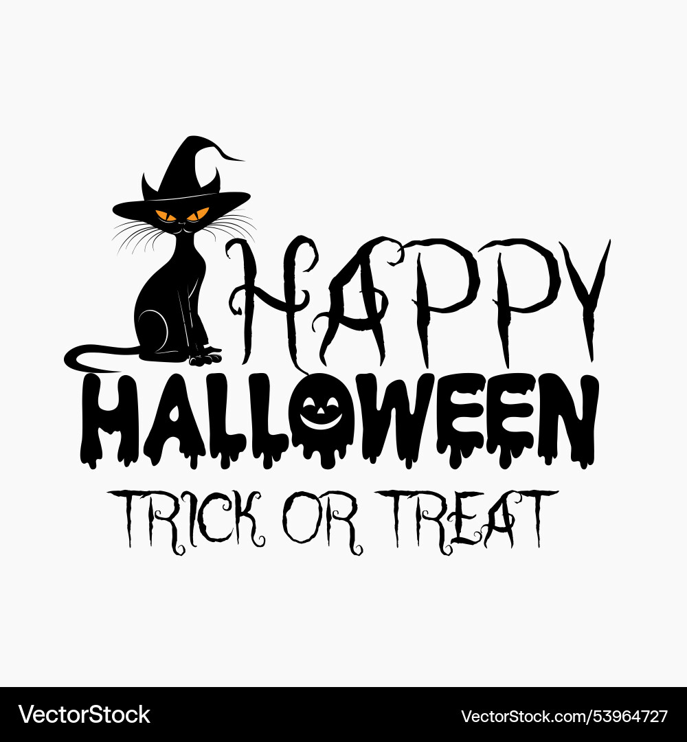 Happy halloween trick or treat Royalty Free Vector Image