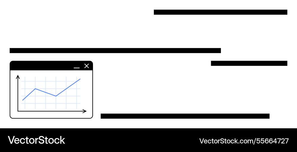 Minimalist visual of analytics growth chart Vector Image