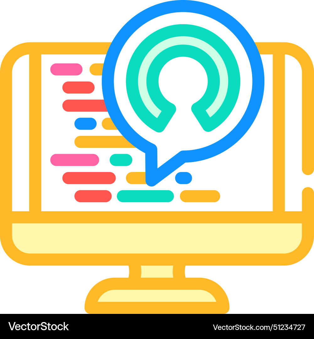 Open source tech enthusiast color icon Royalty Free Vector