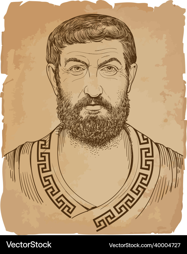 Parmenides Royalty Free Vector Image - VectorStock
