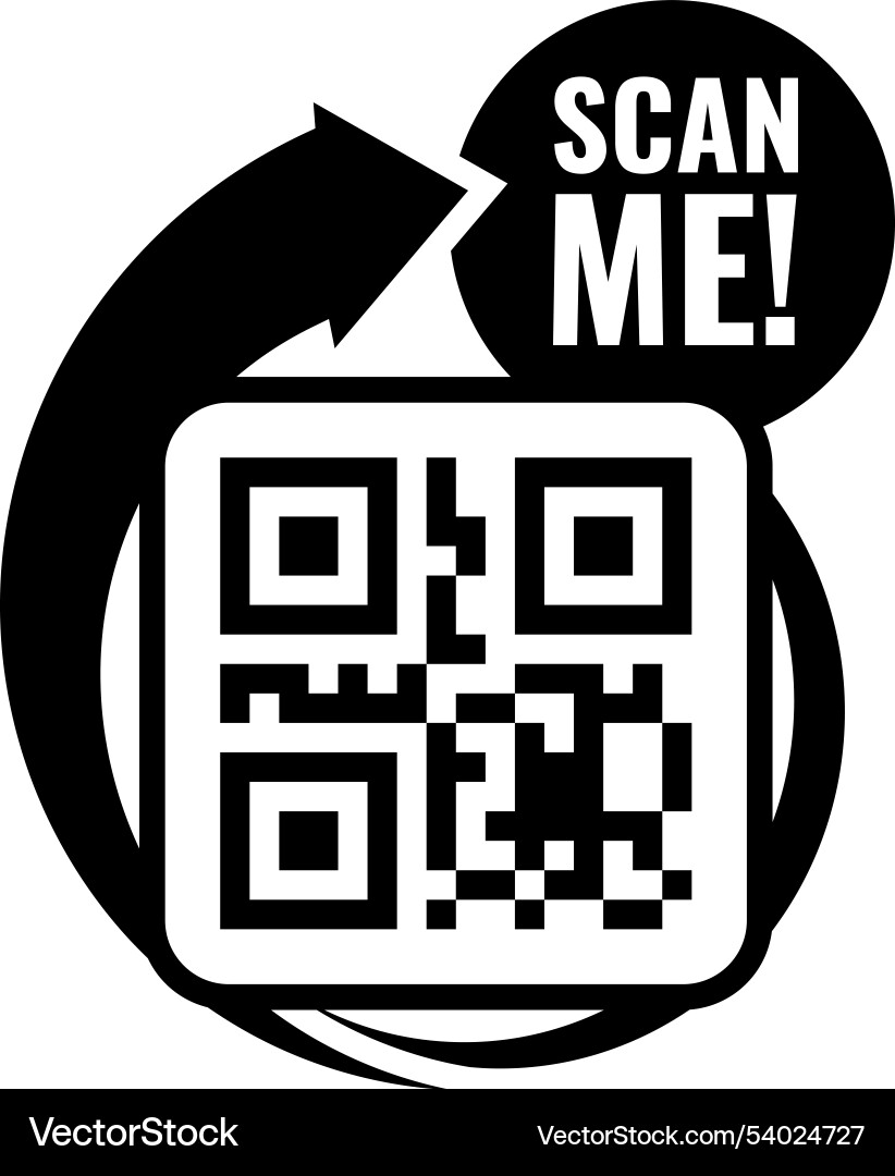 Qr-Code-Vorlage scannen Sie mich Symbol für die Zahlung