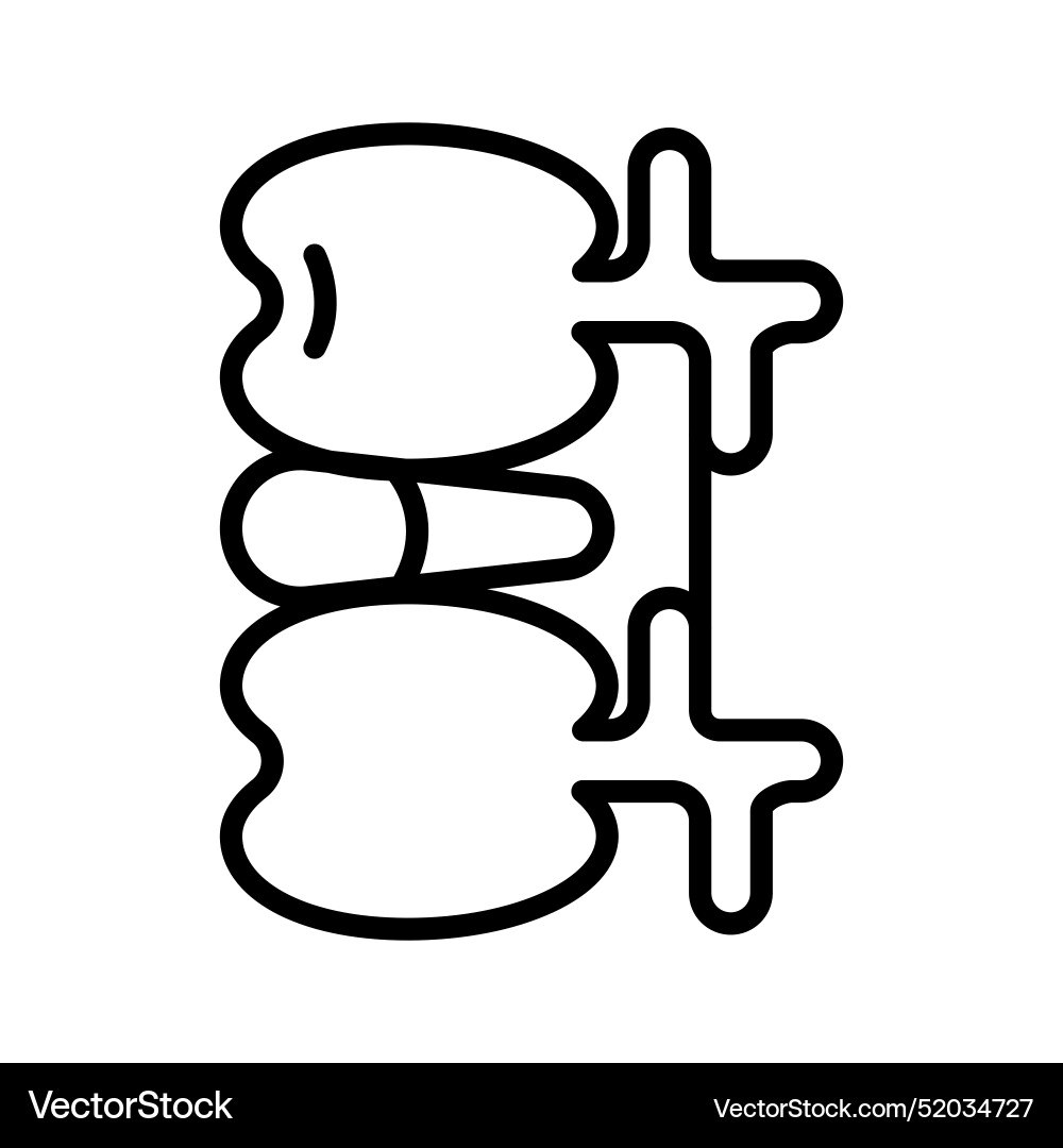 Radiculopathy radicular syndrome linear logo mark Vector Image