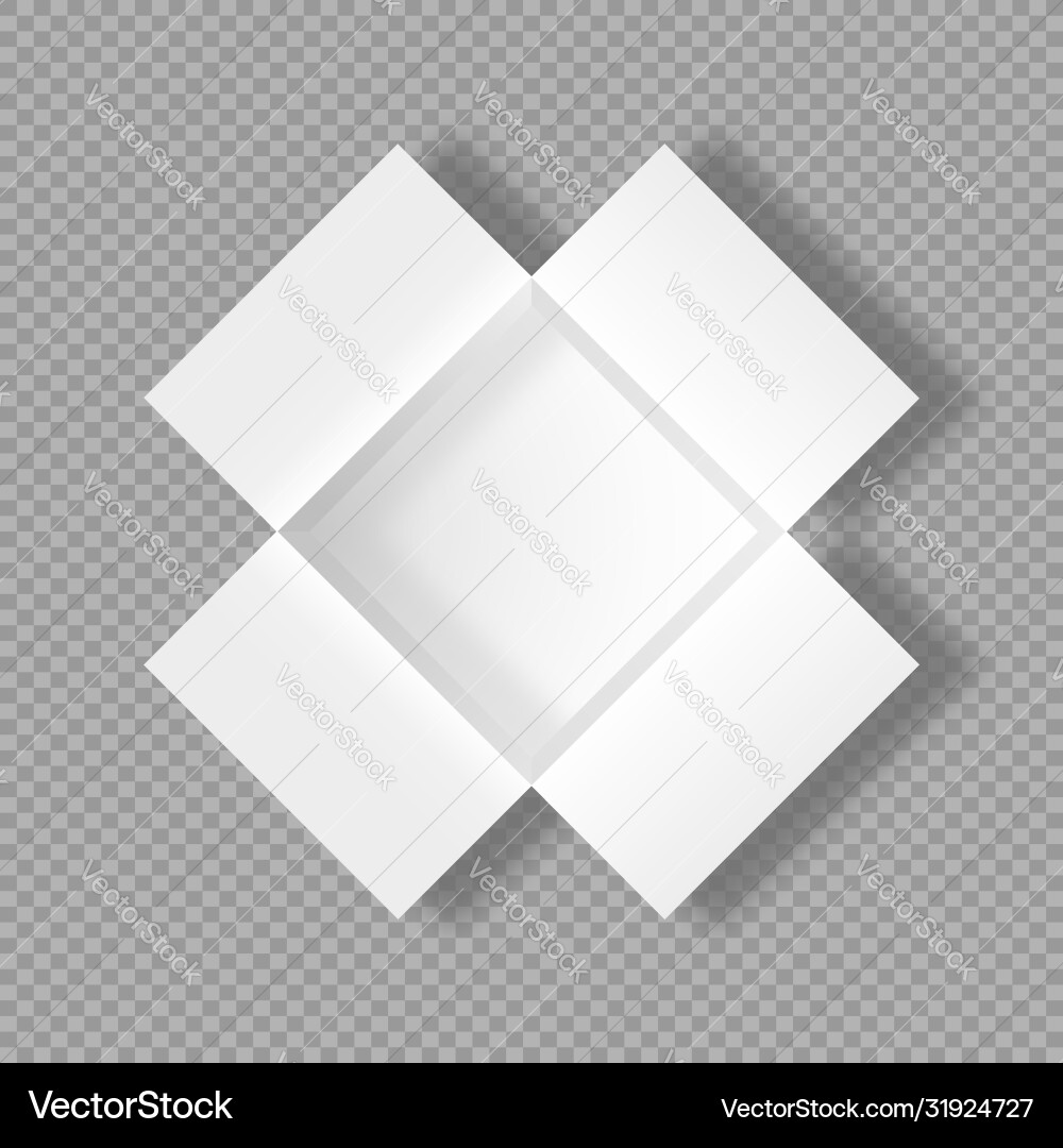 Realistic open box 3d cardboard mockup Royalty Free Vector