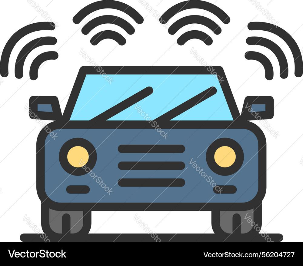 Sensor outline filled icon Royalty Free Vector Image