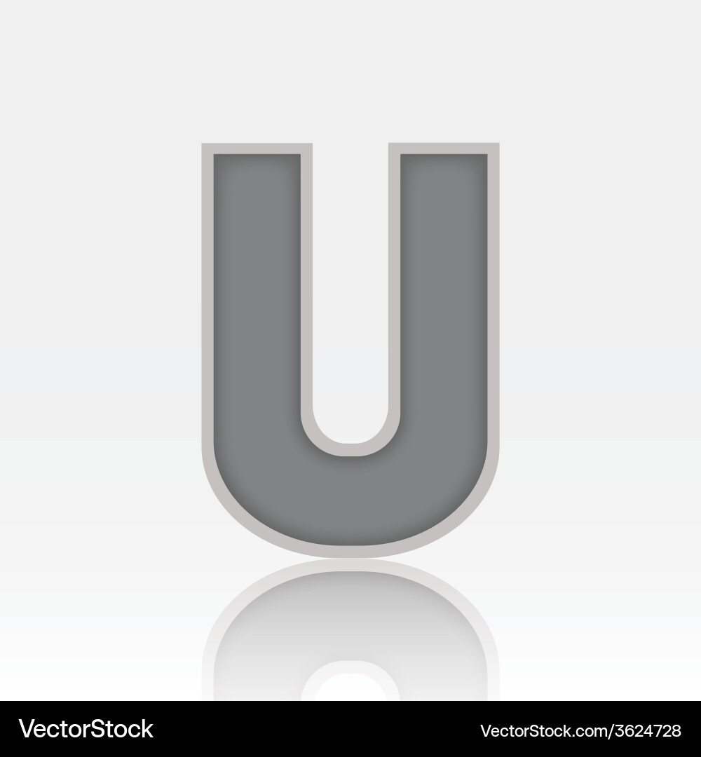 Alphabet u Royalty Free Vector Image - VectorStock