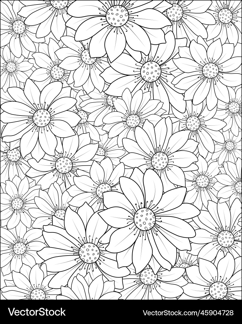 Daisy flower drawing tattoo art Royalty Free Vector Image