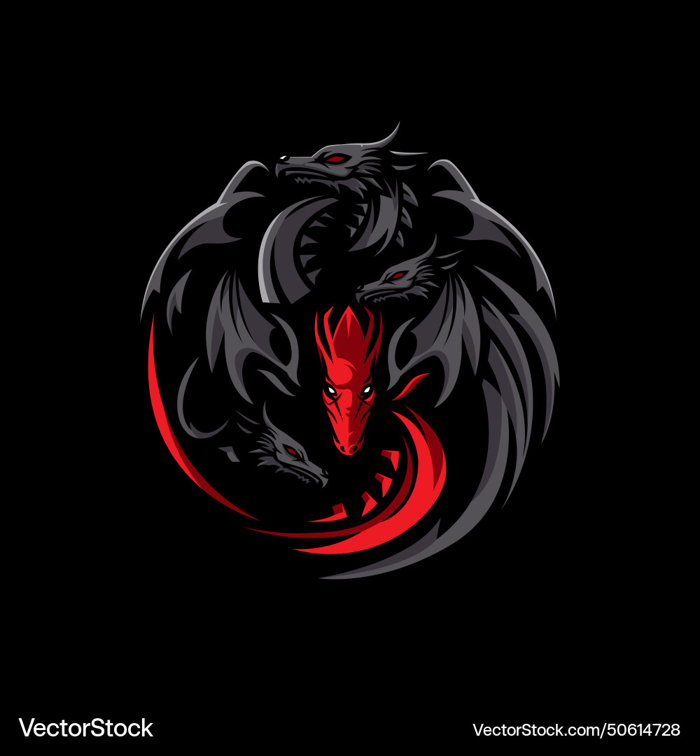 Dragon logo Royalty Free Vector Image - VectorStock