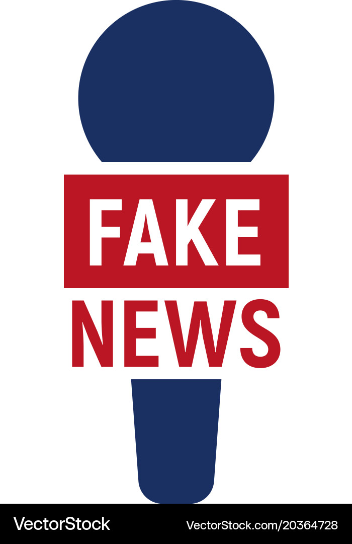 Fake Reporter Microphones Logo Royalty Free Vector Image