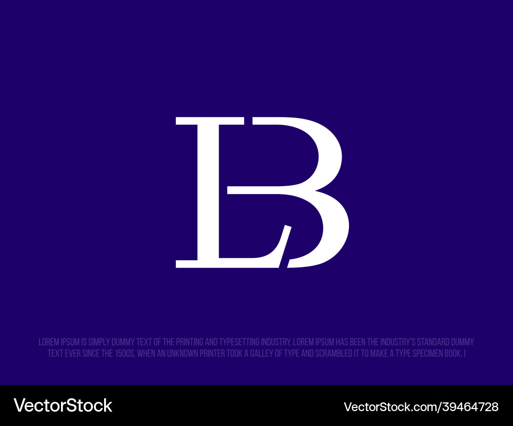 Modern professional logo monogram lb in business Vector Image