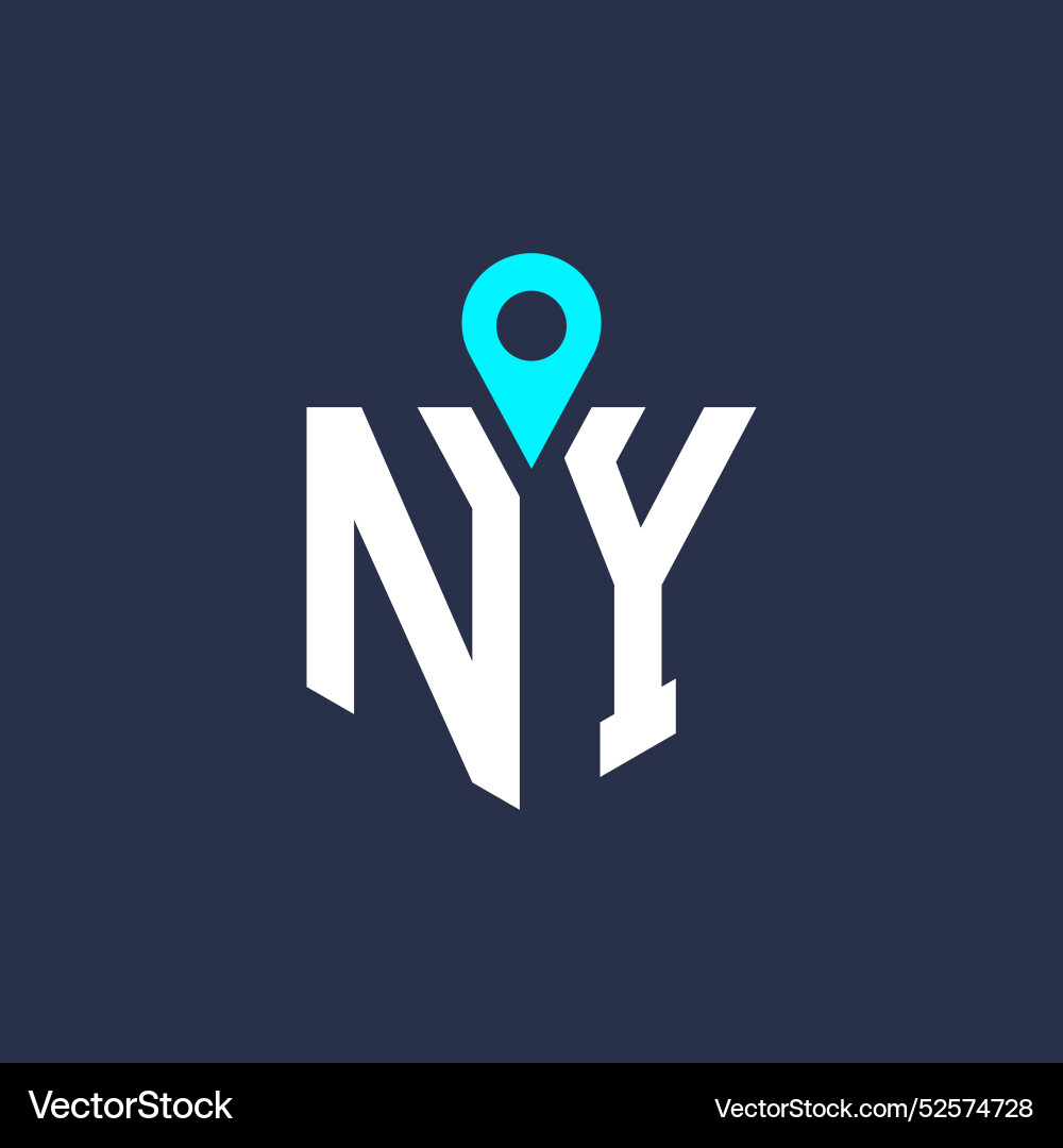 Ny location logo design for recruitment Royalty Free Vector