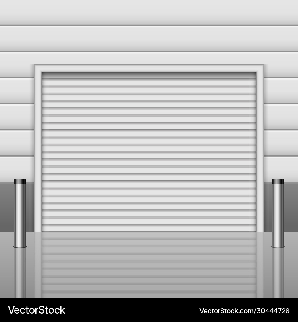 Realistic garage entrance Royalty Free Vector Image