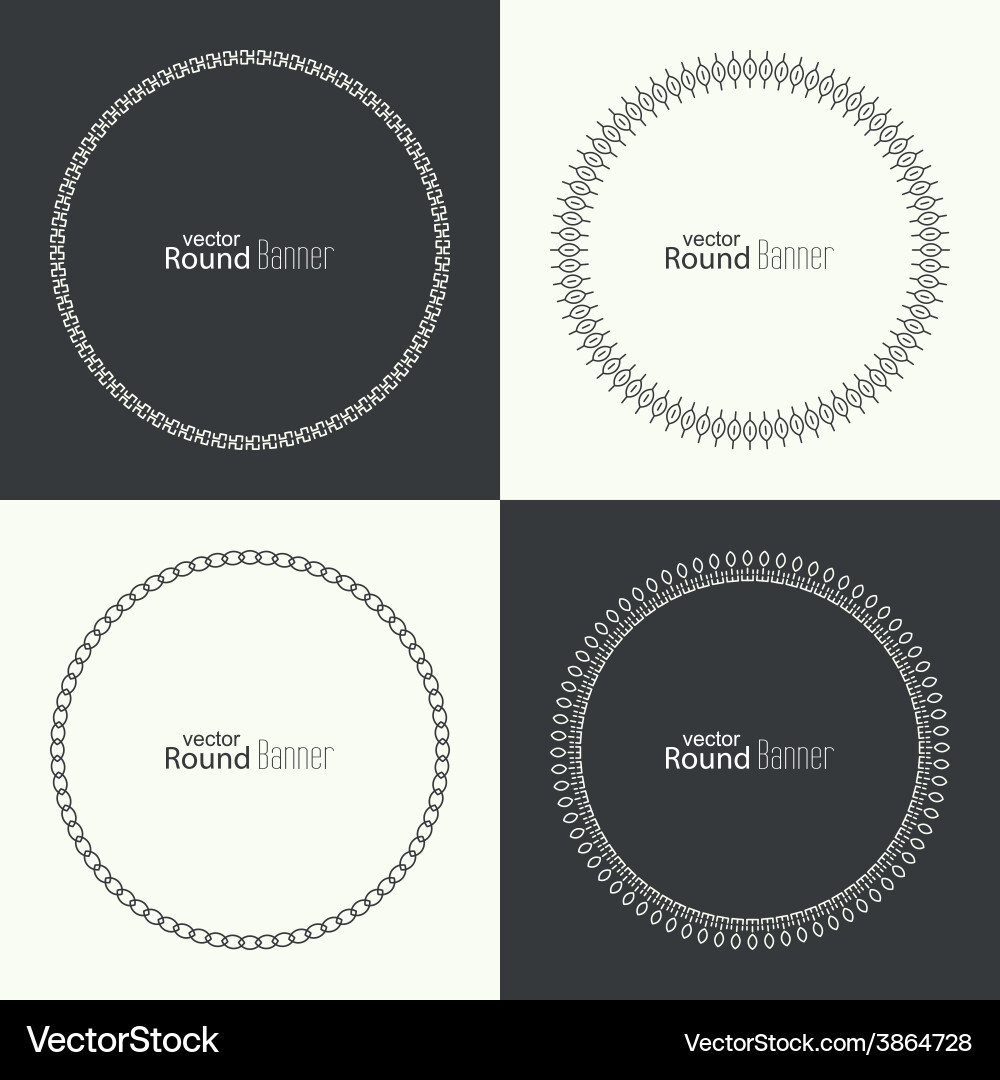 Set of round banners Royalty Free Vector Image