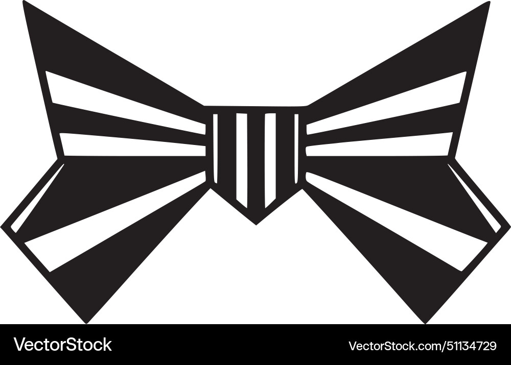 Bow - black and white isolated icon Royalty Free Vector