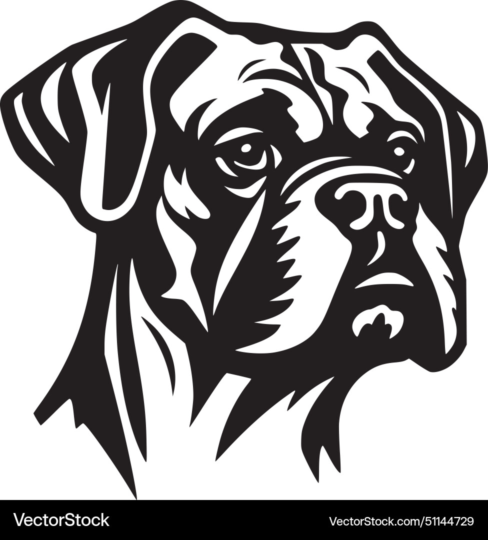 Boxer dog - minimalist and flat logo Royalty Free Vector