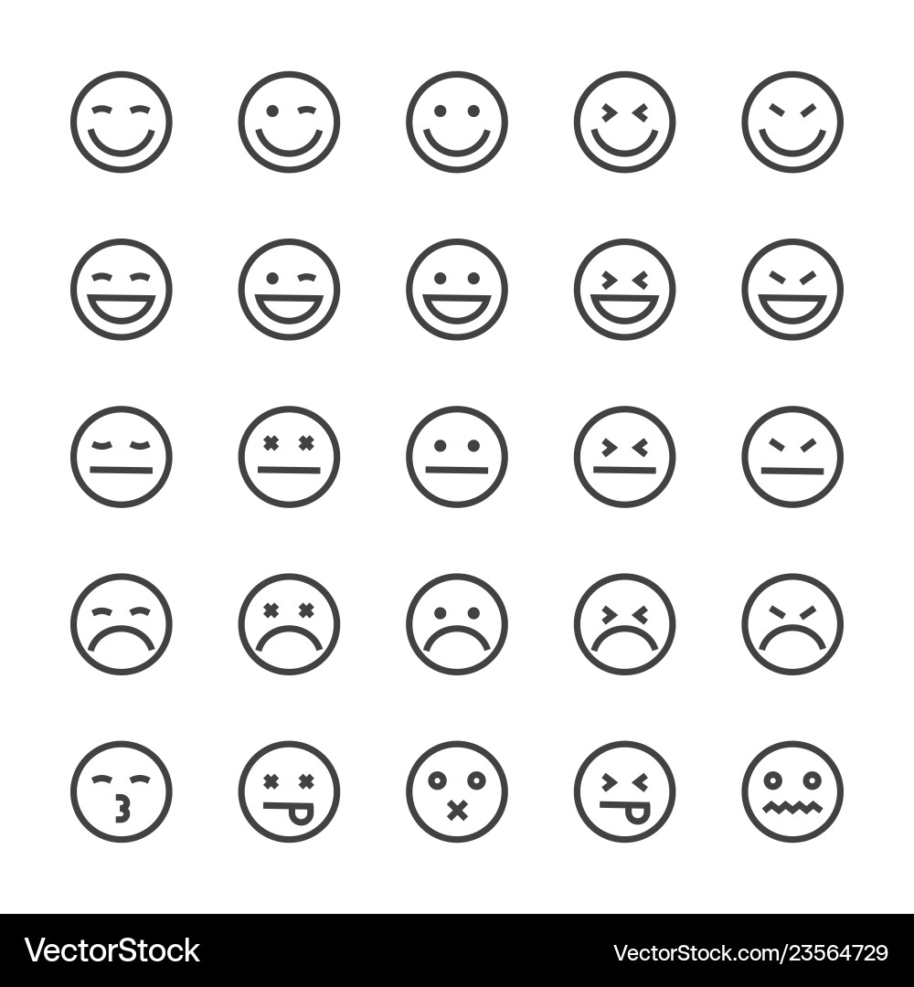Line Emoji Vector Images (over 19,000)