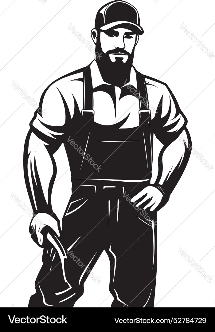 Industrial iconography emblematic worker symbol Vector Image