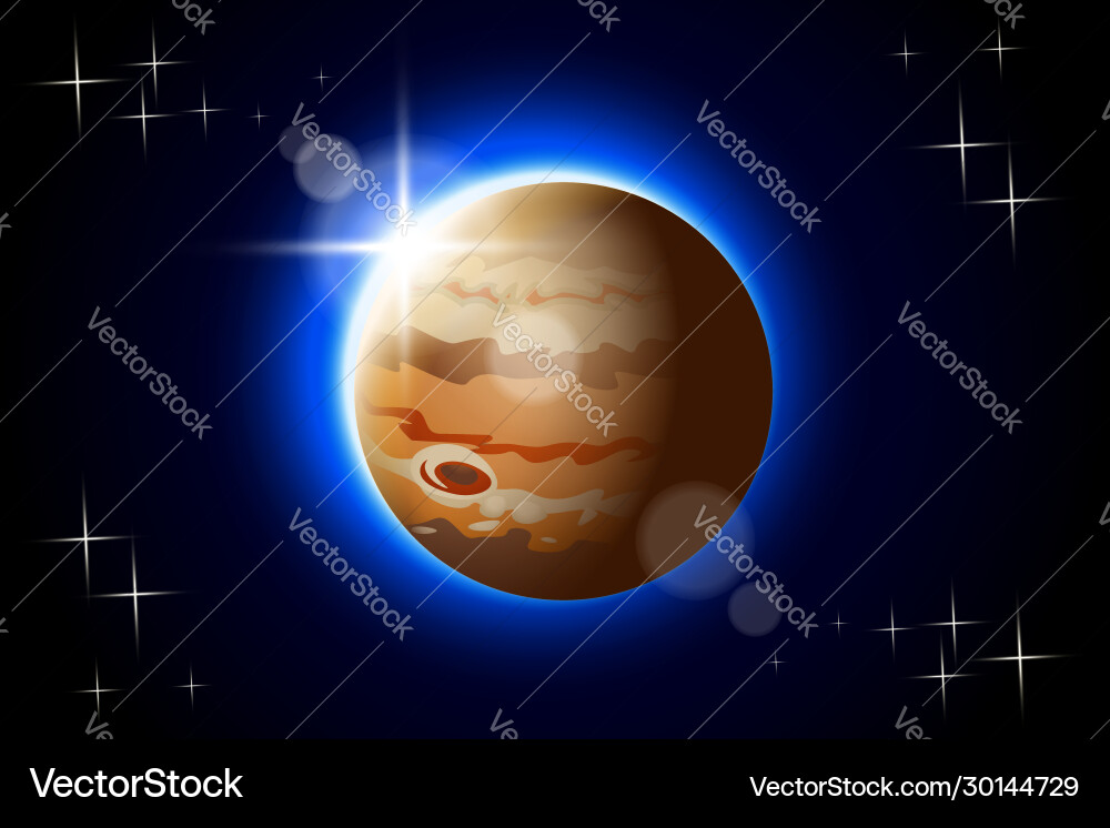 Planets set13 jupiter Royalty Free Vector Image