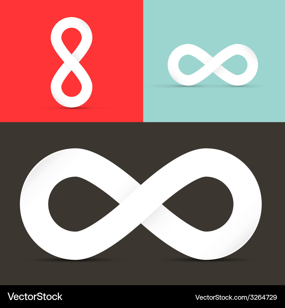 Retro Infinity Symbols Royalty Free Vector Image