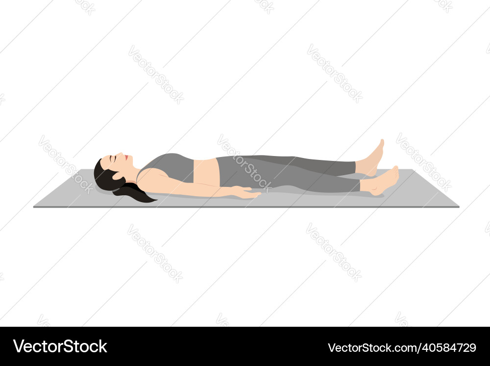 Savasana - Corpse Pose Yoga Royalty Free Vector Image