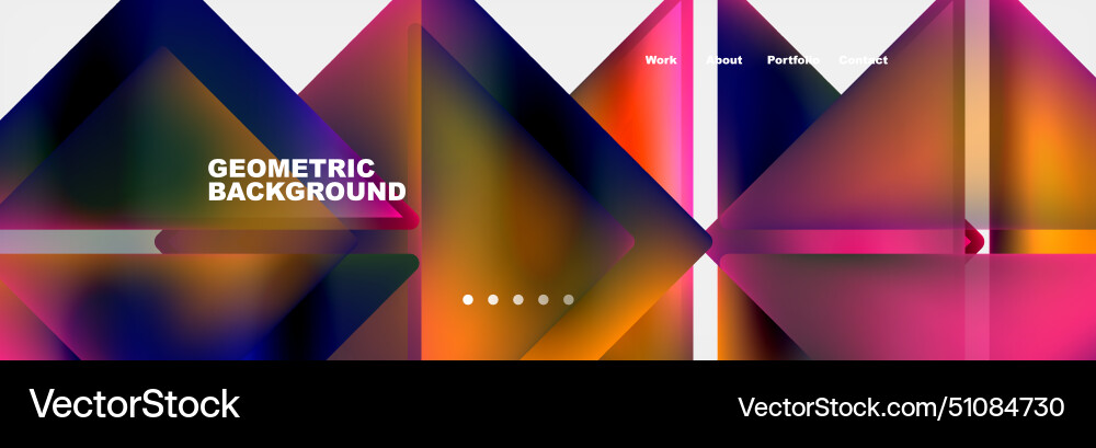 A colorful geometric background with triangles Vector Image