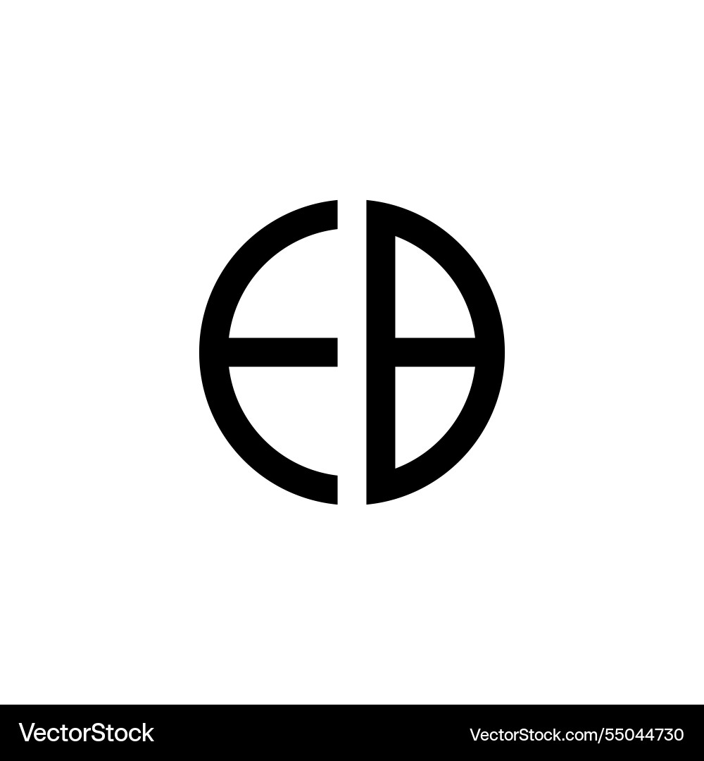 Creative-rounded-initial-eb-letters-logo Vector Image