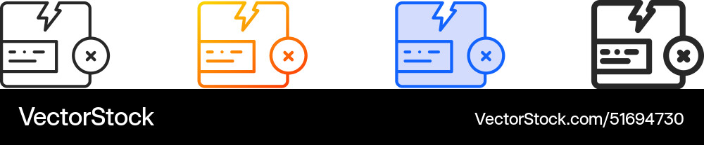 Damage iconthin linear gradient blue stroke Vector Image