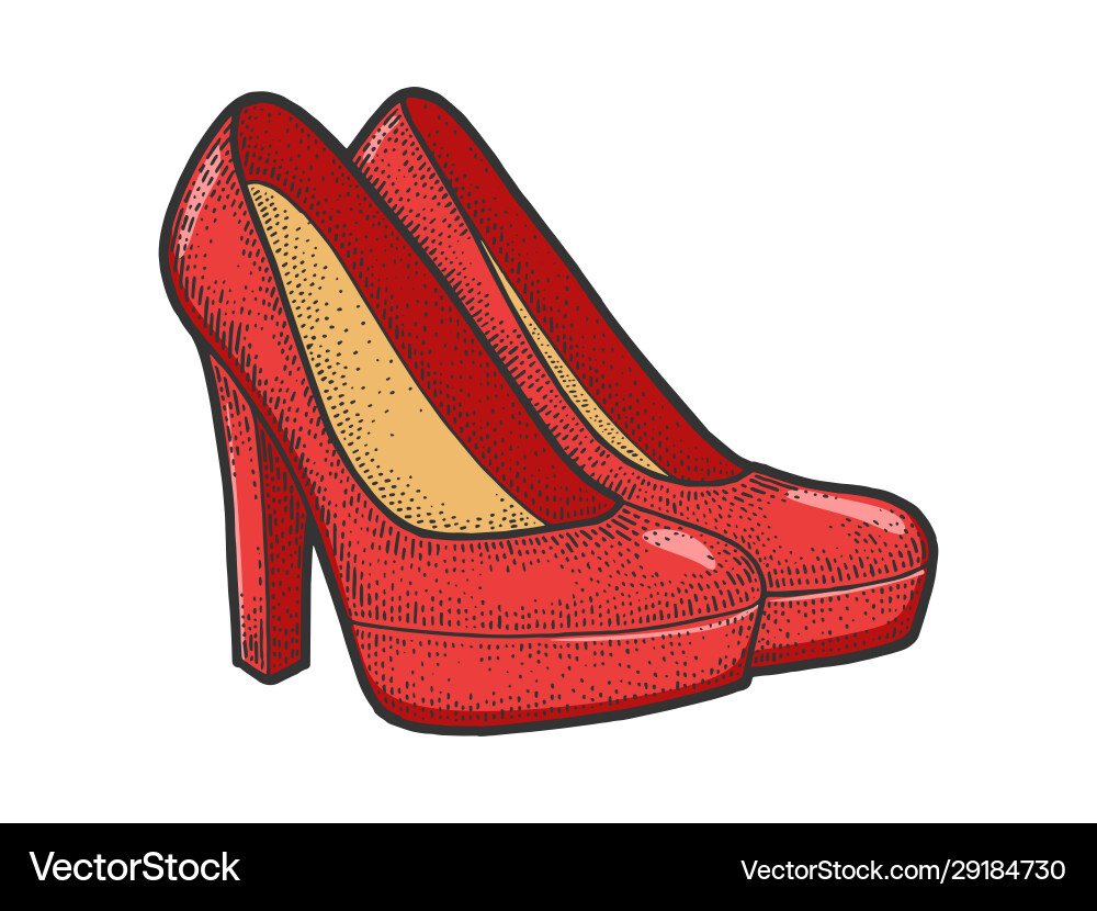 Elegant High Heel Sketch Royalty Free Vector Image
