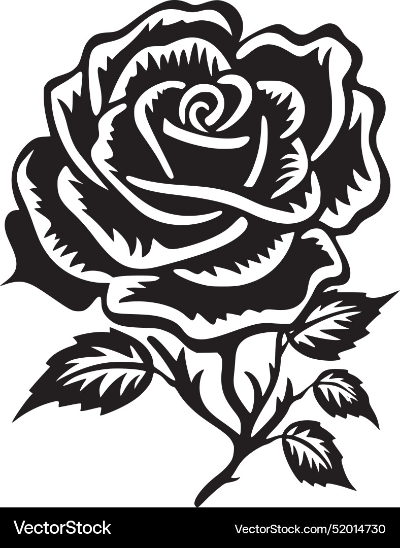 Flower - minimalist and simple silhouette Vector Image