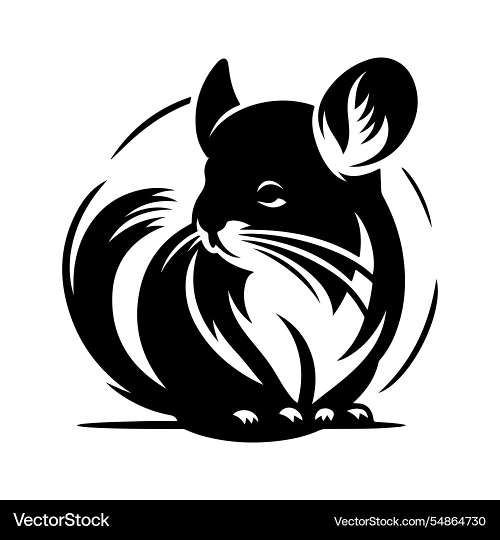 Get premium chinchilla silhouette for pet Vector Image