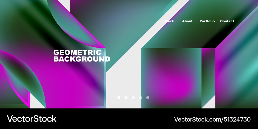 Minimal geometric web site page template design Vector Image